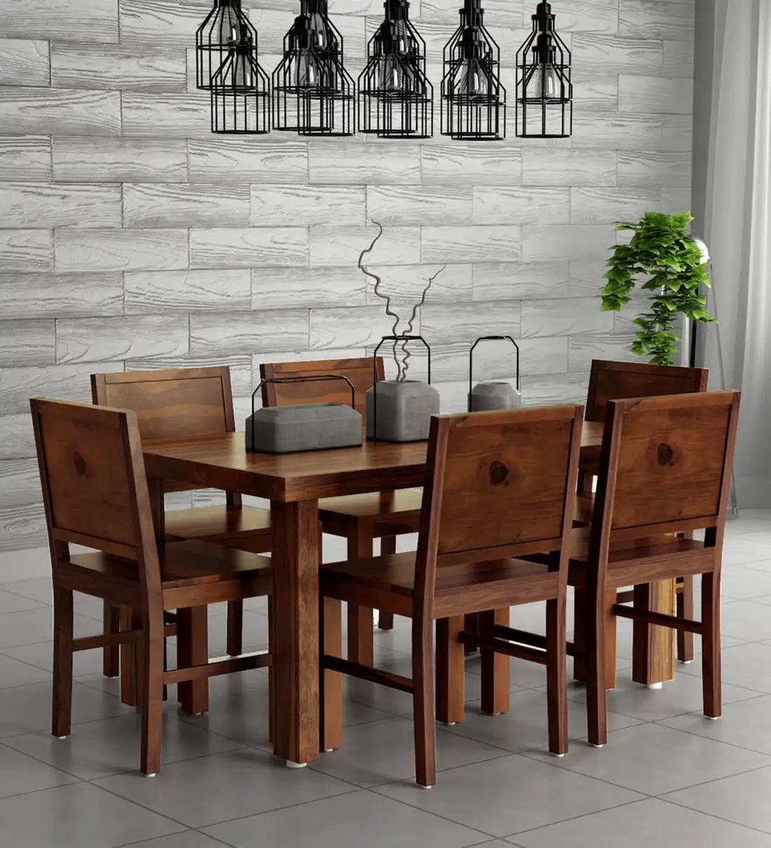 Acro Traditional Sheesham Wood 6 Seater Dining Table