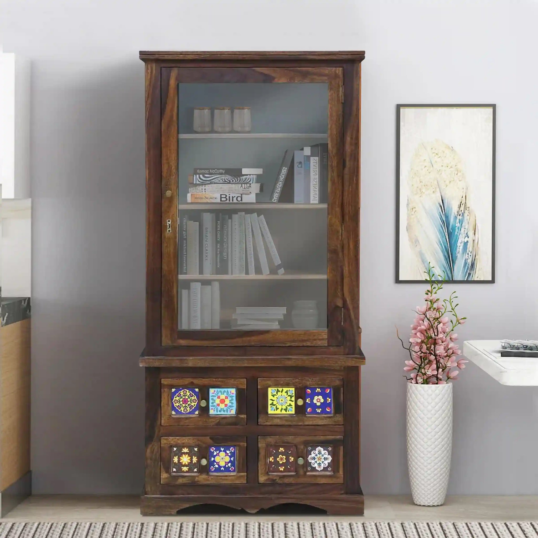 Anamika Contemporary Sheesham Wood Bookcase