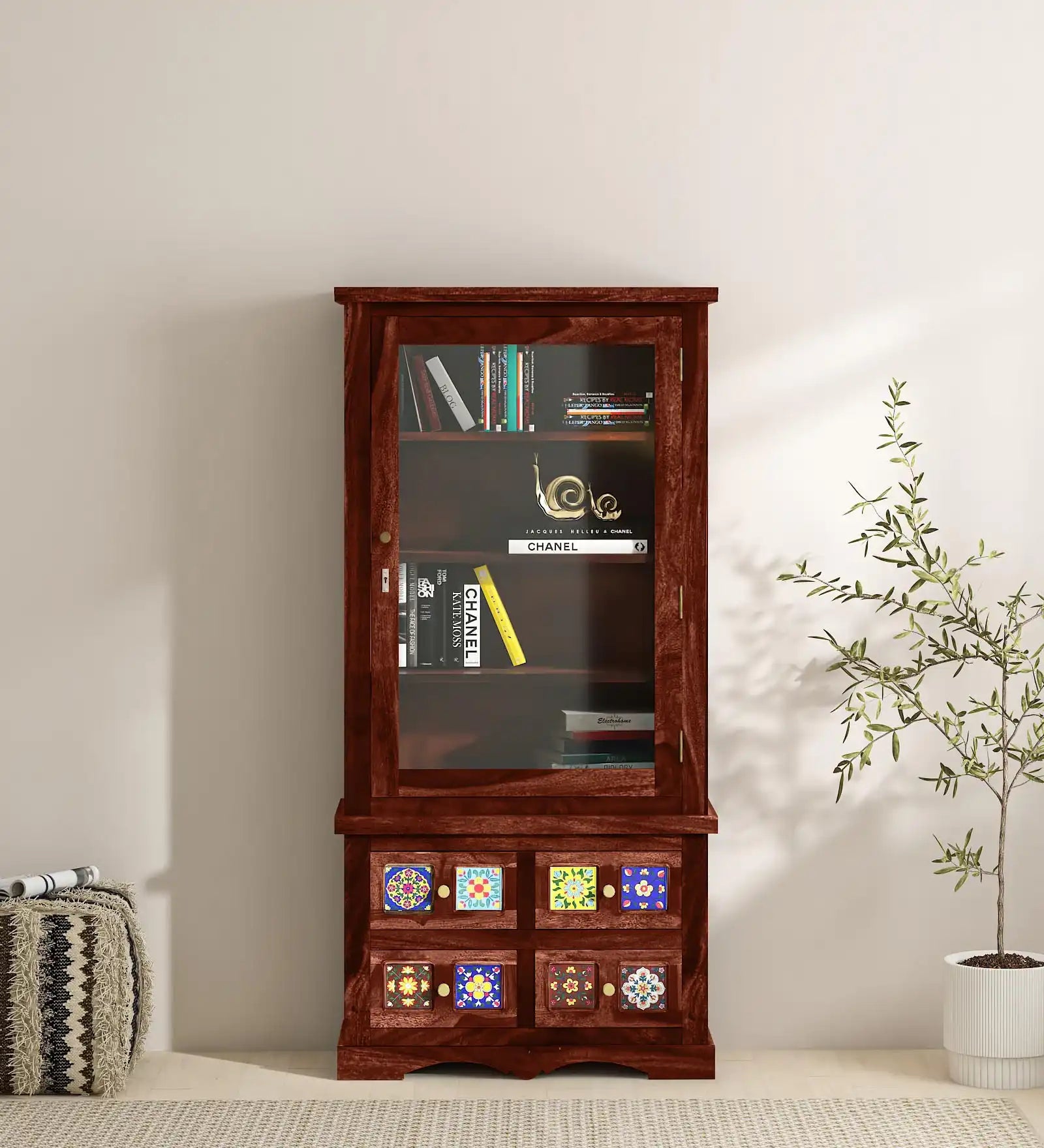 Anamika Contemporary Sheesham Wood Bookcase