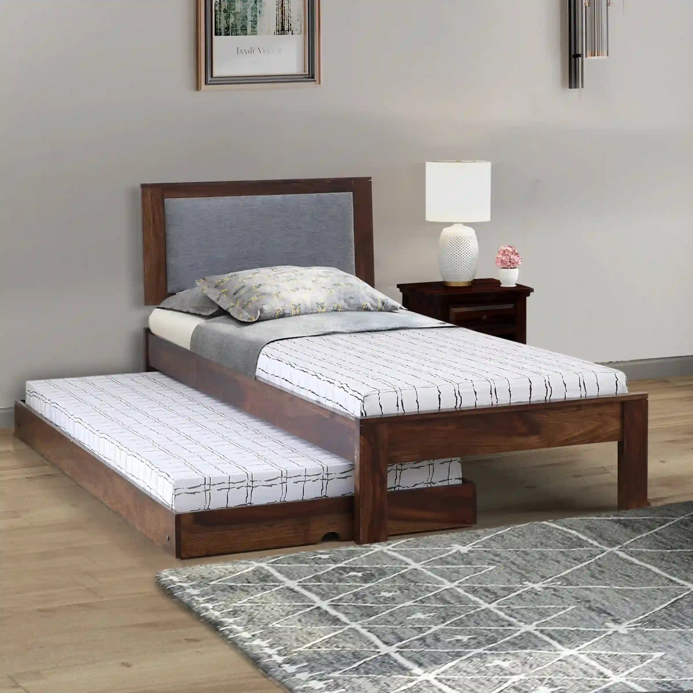 Solid Sheesham Wood Single Bed