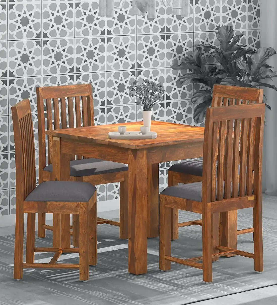 Peter Solid Sheesham Wood 4 Seater Dining Sets